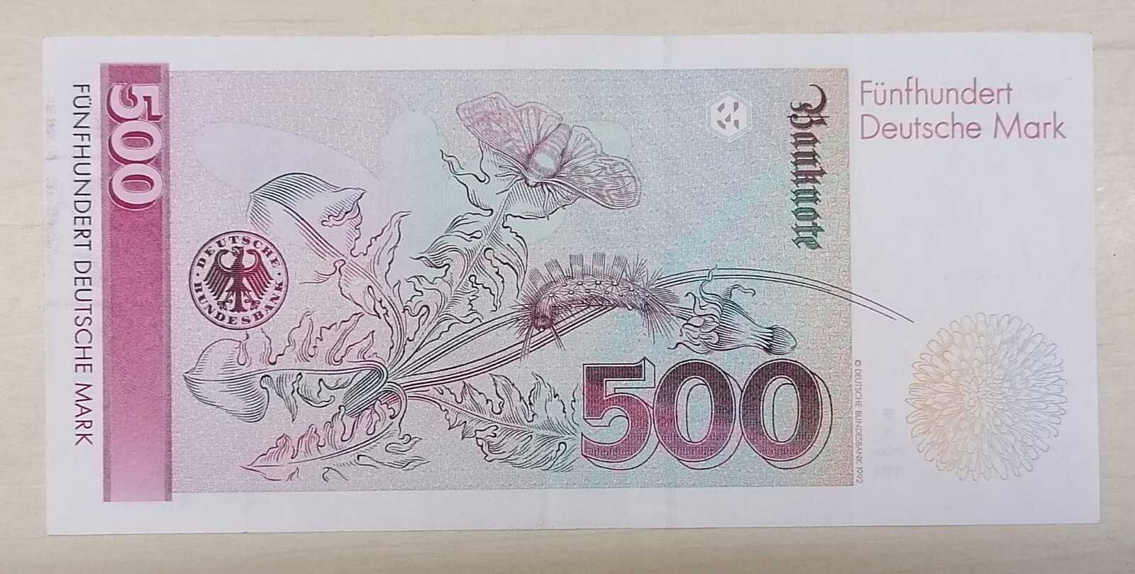 Bundesrepublik Deutschland 500 Deutsche Mark 1991 Ro.301a kassenfrisch ...
