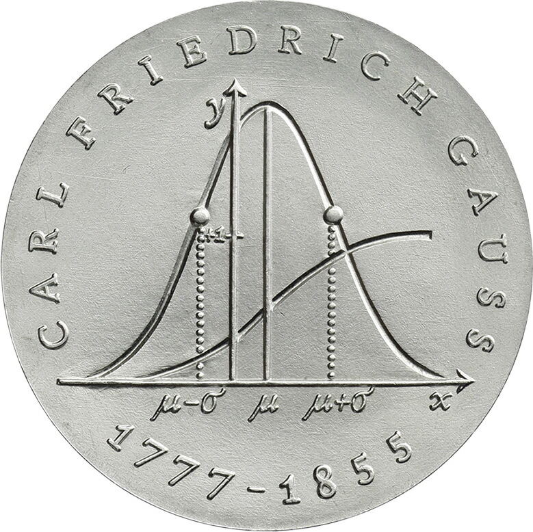 DDR 20 Mark 1977 Carl Friedrich Gauss stempelglanz | MA-Shops