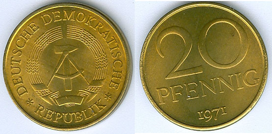 DDR 20 Pfennig 1969 A prägefrisch bis stempelglanz | MA-Shops