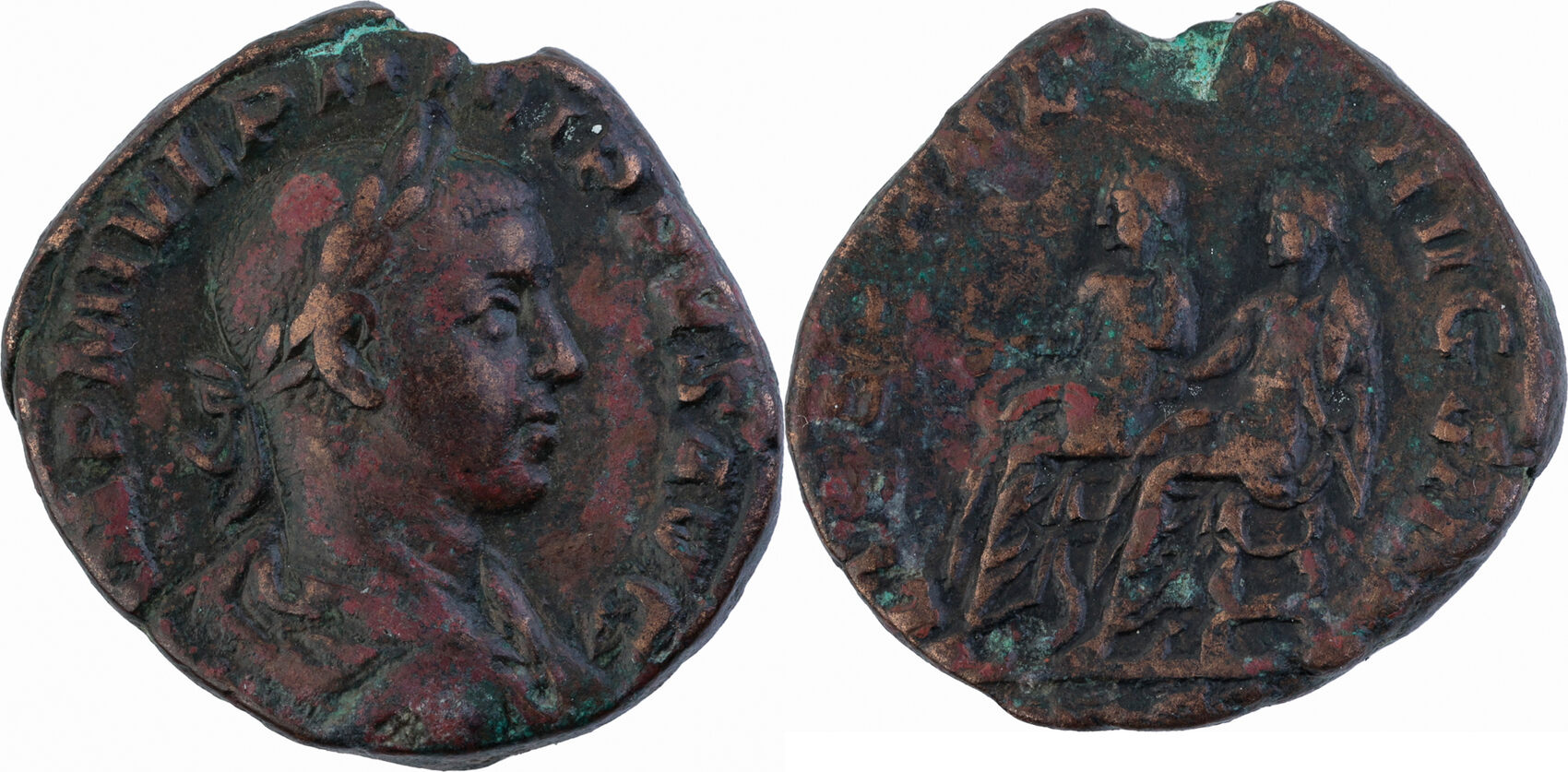249 Philippe II Sesterce Rome Empire romain Philippe II Sesterce ss ...