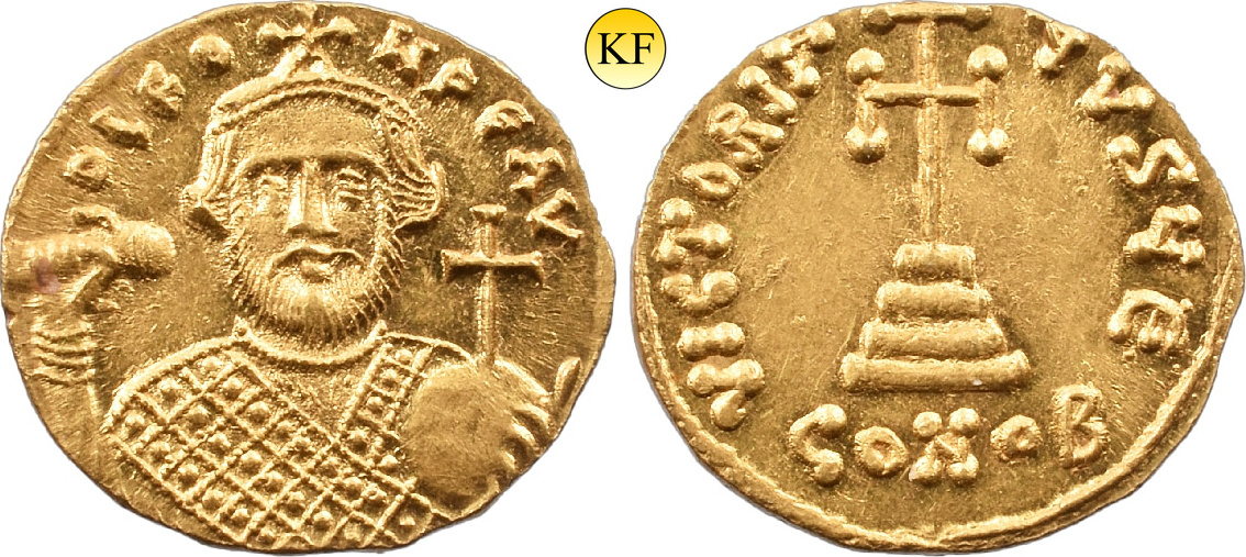 Byzanz Solidus Leontius 695-698 stempelfrisches Prachtexemplar | MA-Shops
