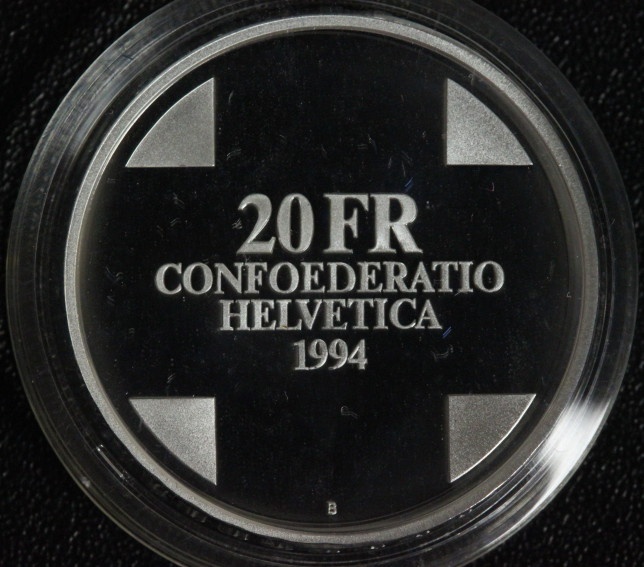 Schweiz 20 Franken 1994 Teufelsbrücke - Serie Landschaften & Sagen PP*/min.Patina/OVP/Zert. | MA ...