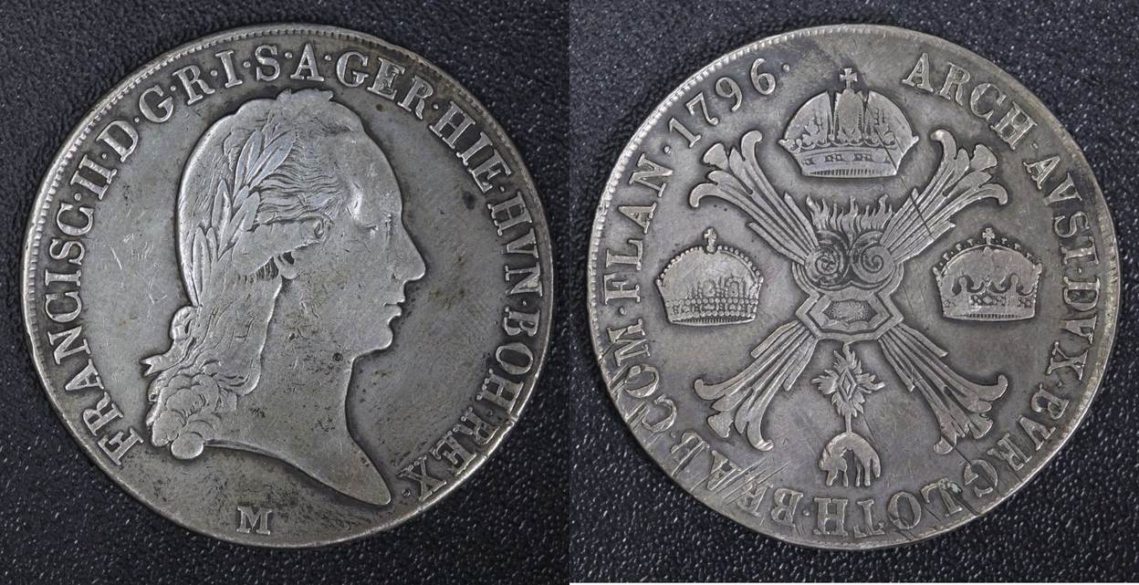 Österreich-Niederlande 1 Taler 1796 M - Franz II. - Kronentaler ...