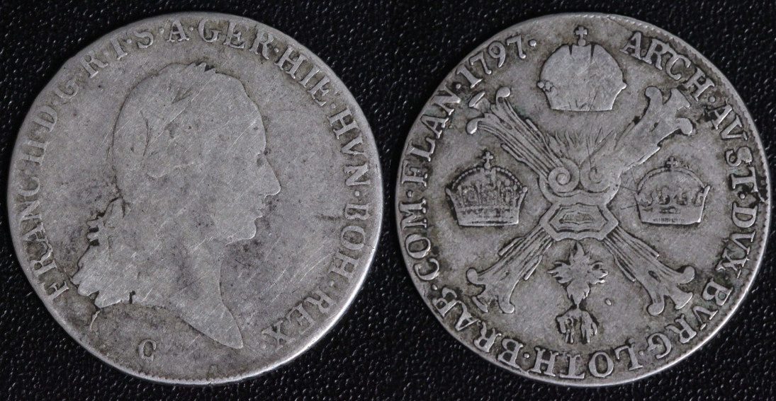 Österreich-Niederlande 1/4 Kronentaler 1797 C Franz II. - Prag s-ss | MA-Shops