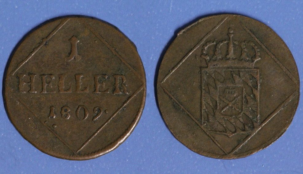 Bayern 1 Heller 1809 Max I. Joseph ss | MA-Shops