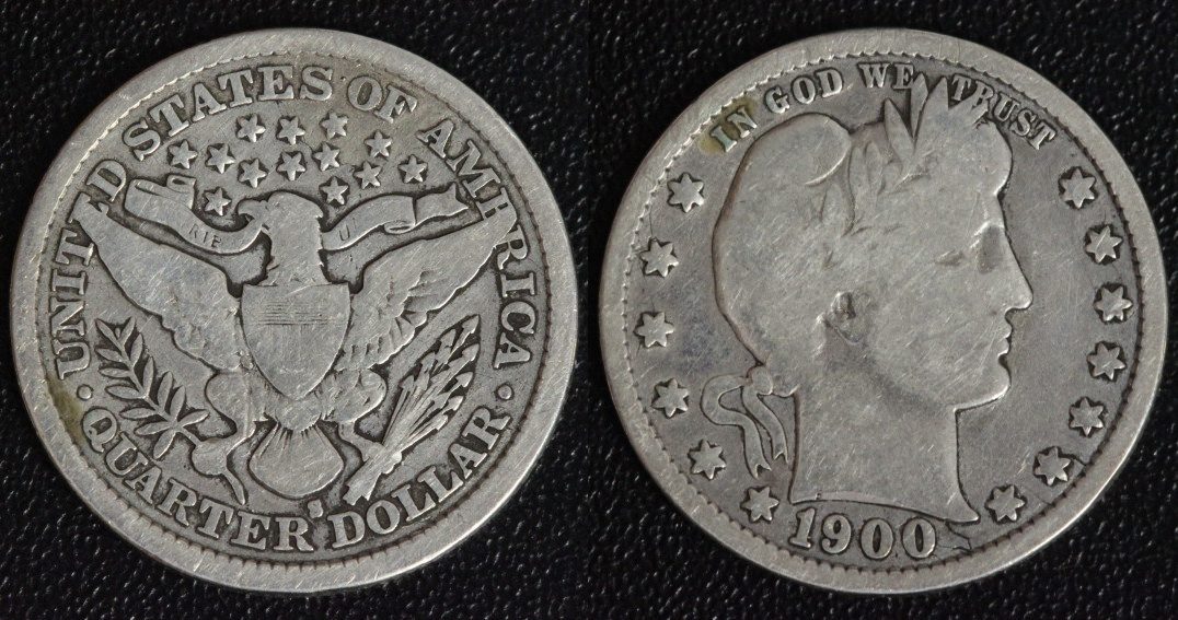 USA Quarter Dollar 1900 S Barber 1/4 Dollar f.ss | MA-Shops