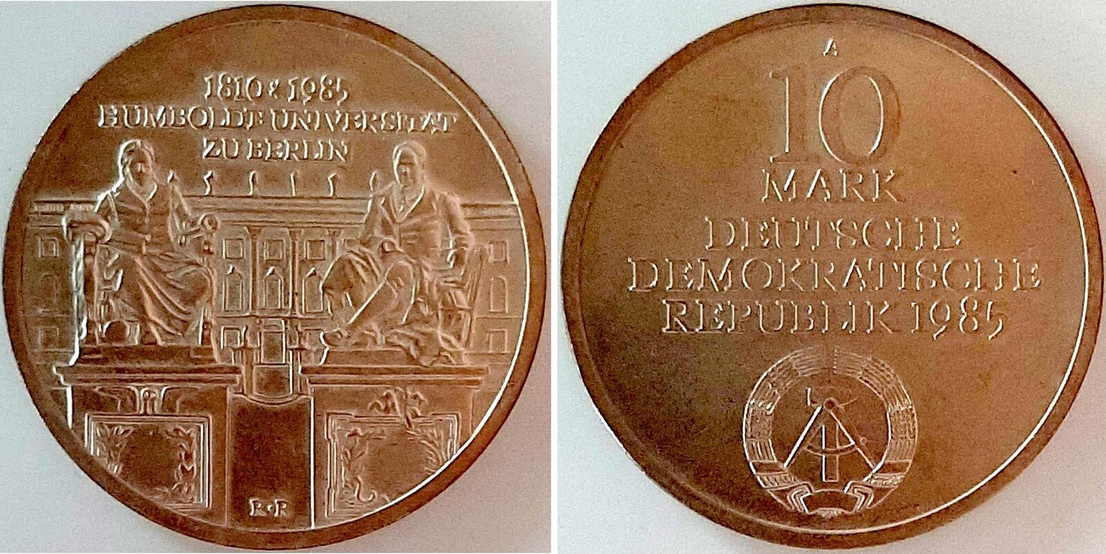 Deutschland 10 Mark DDR Humboldt-Uni 1985A fast prägefrisch Archiv ...