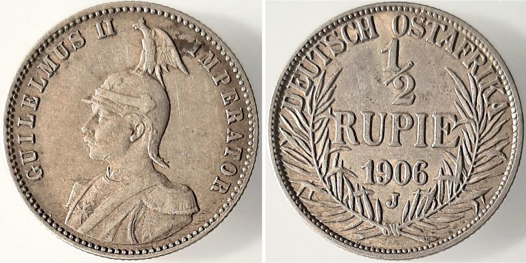 Deutschland 0,5 Rupie 1/2 Rupie 1906J ss/vz, sehr selten ...