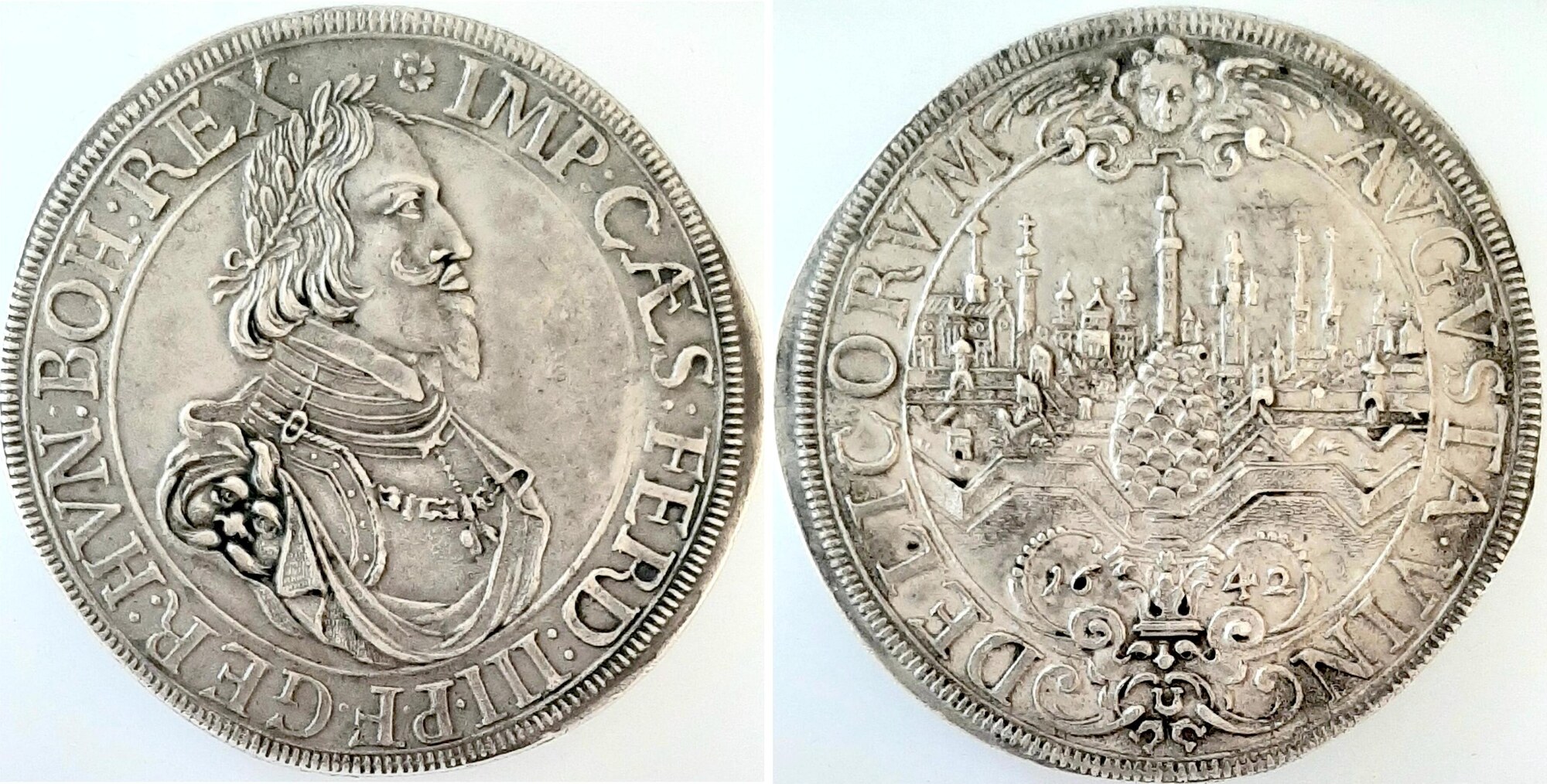 Deutschland Taler Augsburg 1642 Dav 5039 TOP, schöne Patina Ferdinand ...