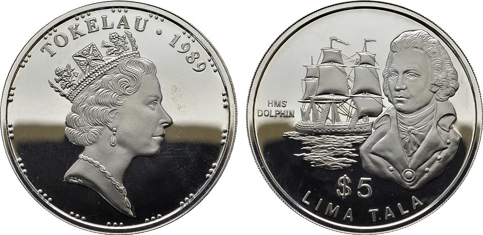 TOKELAU 5 Lima Tala 1989. Elisabeth seit 1952 Polierte Platte | MA-Shops