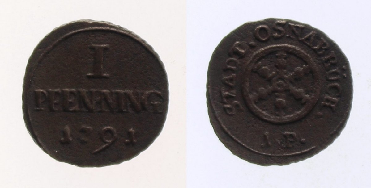 Osnabrück, Std. 1 Pfennig 1791 s-ss | MA-Shops