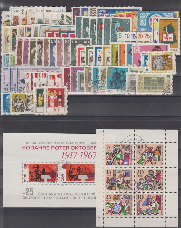 Briefmarken DDR, Jahrgang 1967 komplett Gestempelt | MA-Shops