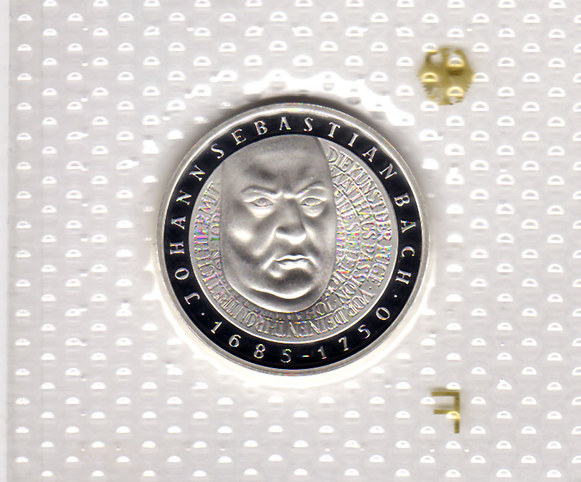 BRD 10 DM, 250. Todestag Johann Sebastian Bach, PP, 2000 F, in ...