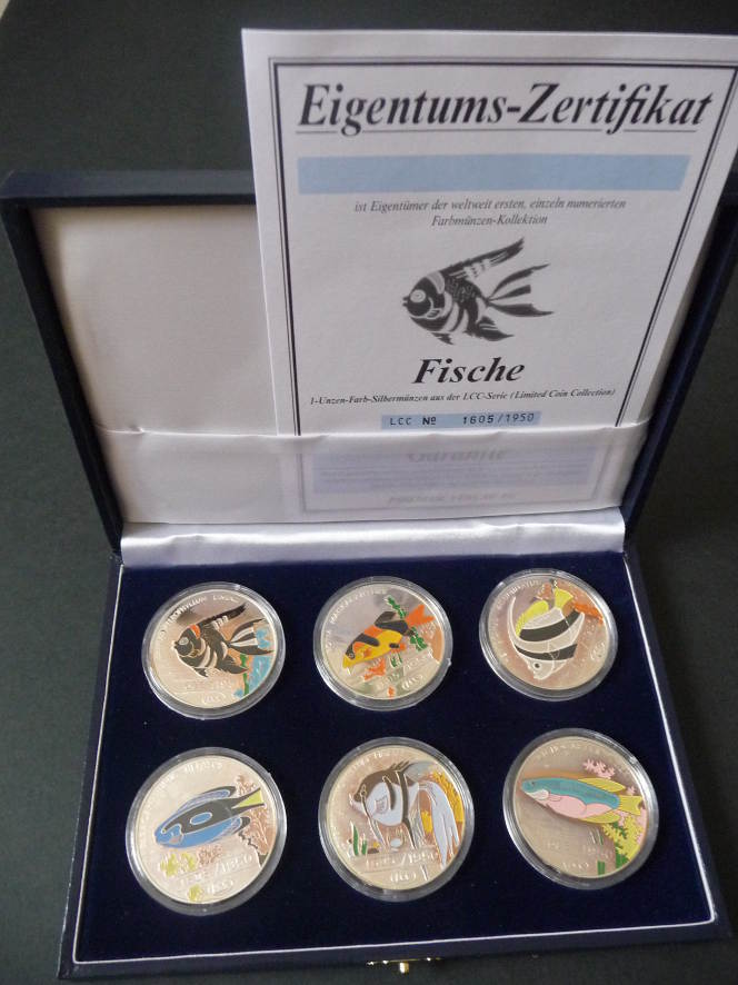 Korea Nordkorea 6 X 500 Won 1996 Silberm nzenset 6 M nzen Fische korea-nordkorea-6-x-500-won-1996-silberm-nzenset-6-m-nzen-fische
