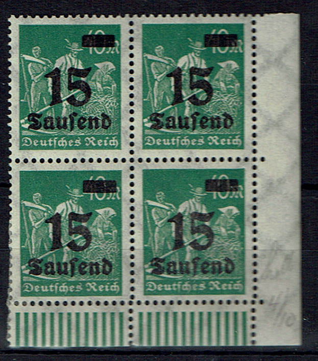 15 Tsd Mark 1923 Deutsches Reich, Mi.-Nr. 279a WUR "Freimarken: Marken ...