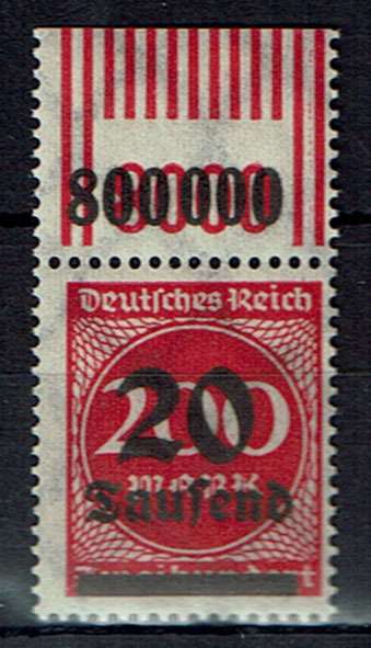 20 Tsd Mark 1923 Deutsches Reich, Mi.-Nr. 282I WOR "Freimarken: Marken ...