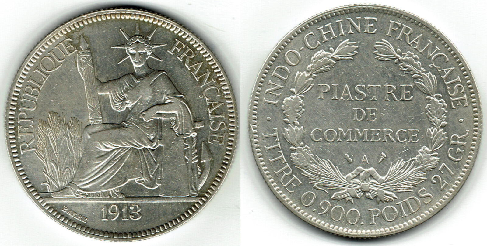 Französisch Indochina Französisch-Indochina, Kursmünze 1 Piaster 1913 ...