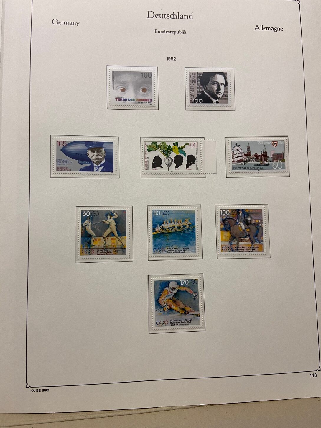 Deutschland 1992-2000 Briefmarkensammlung postfrisch | MA-Shops