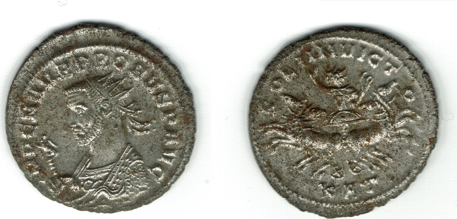 Römische Kaiserzeit - Probus 276-282 n. Chr. B-Antoninian, Probus, Rv.: Sol in gallopierender ...