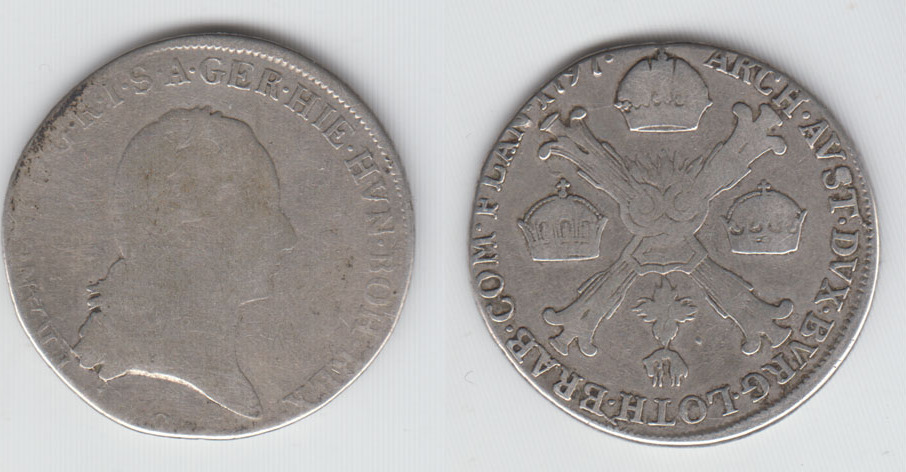 Haus Habsburg - Österreichische Niederlande Haus Habsurg, Franz II., 1/4 Kronentaler 1797 C ...