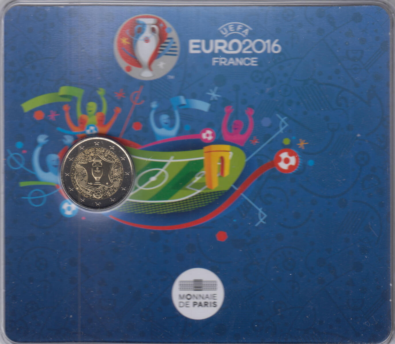 Frankreich 2 Euro 2-€-Sondergedenkmünze 2016, Fußball UEFA 2016 in ...