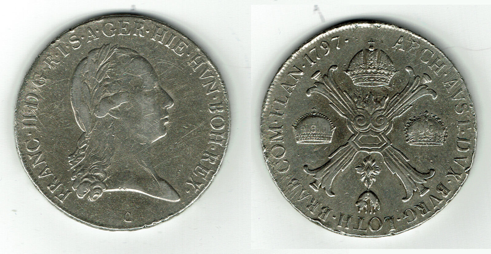 Haus Habsburg - Böhmen Haus Habsurg, Franz II., 1 Kronentaler 1797 C (Prag), Erhaltung siehe ...