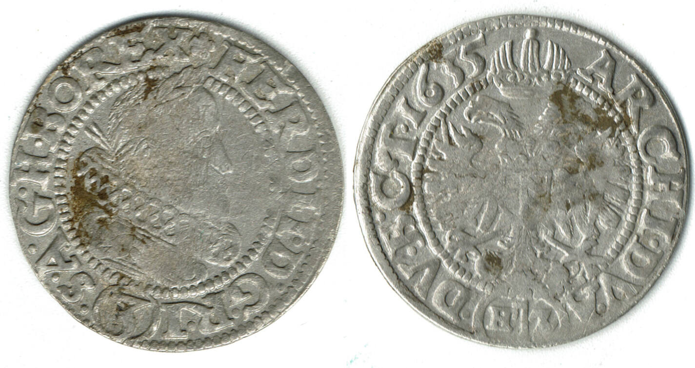 Haus Habsburg - Österreich Ferdinand II., 3 Kreuzer 1635, Breslau ...
