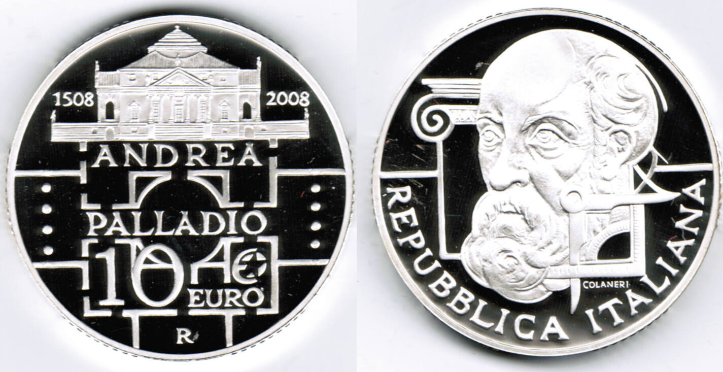 Italien 2008, 10 Euro, Andrea Palladio, PP Polierte Platte | MA-Shops