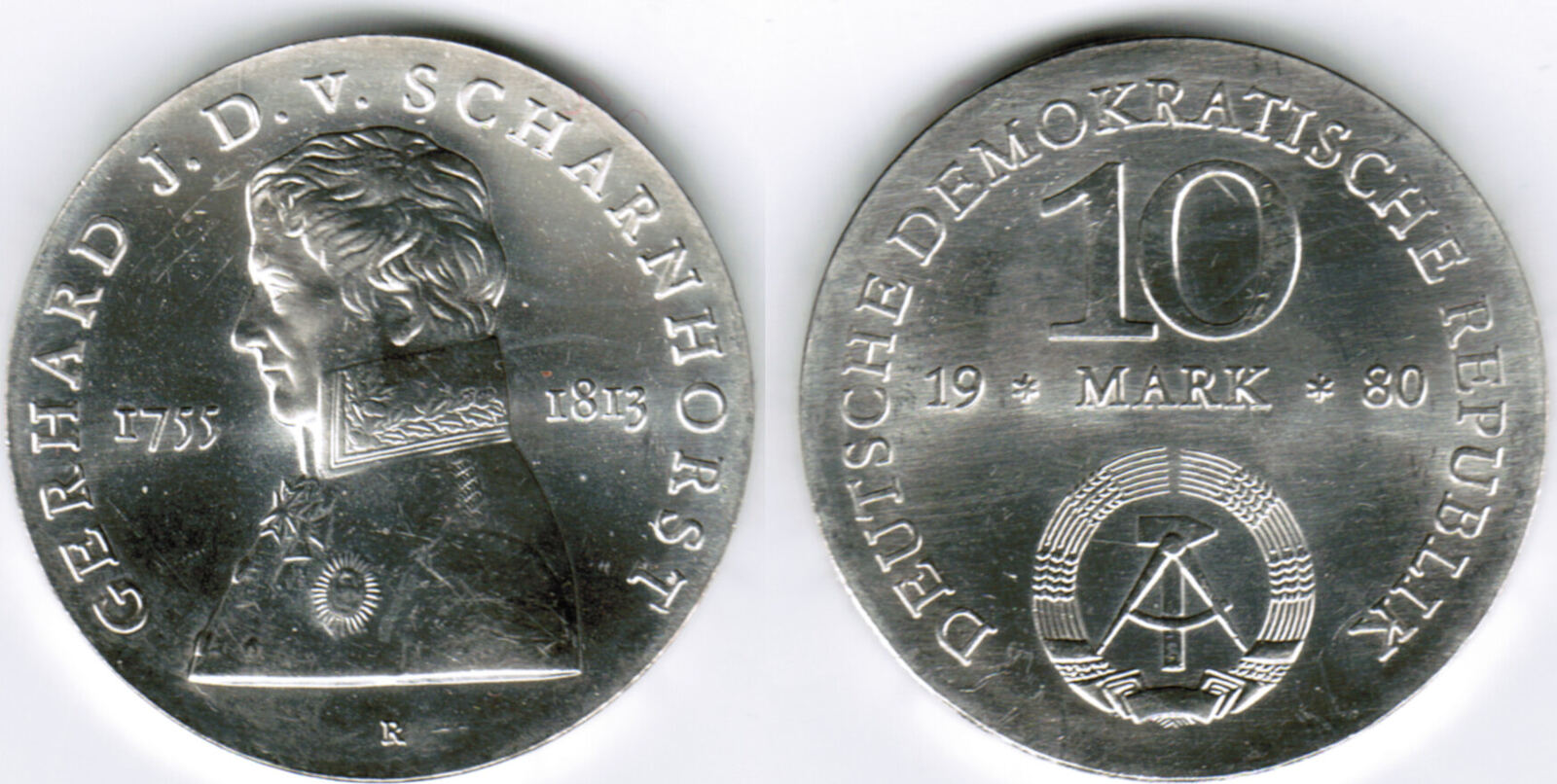 Deutsche Demokratische Republik 1980 DDR, Gedenkmünze 10 Mark Gerhard J ...