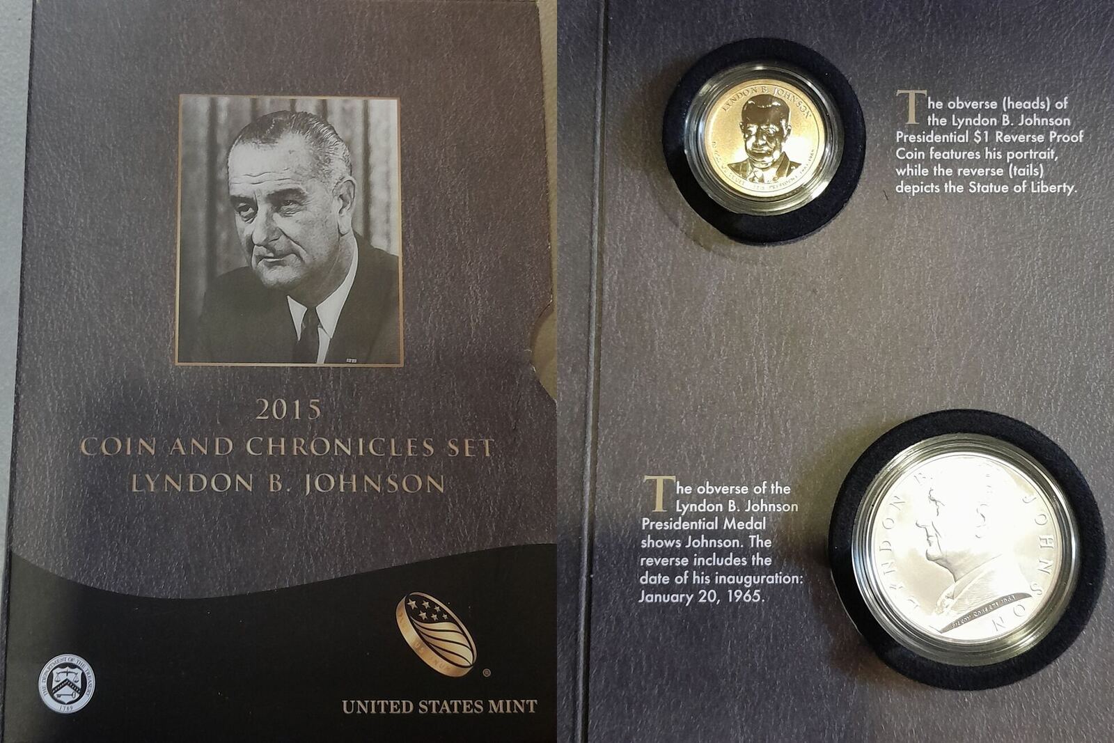 2015 USA Coin and Chronicles Set Lyndon B. Johnson: Dollar ...