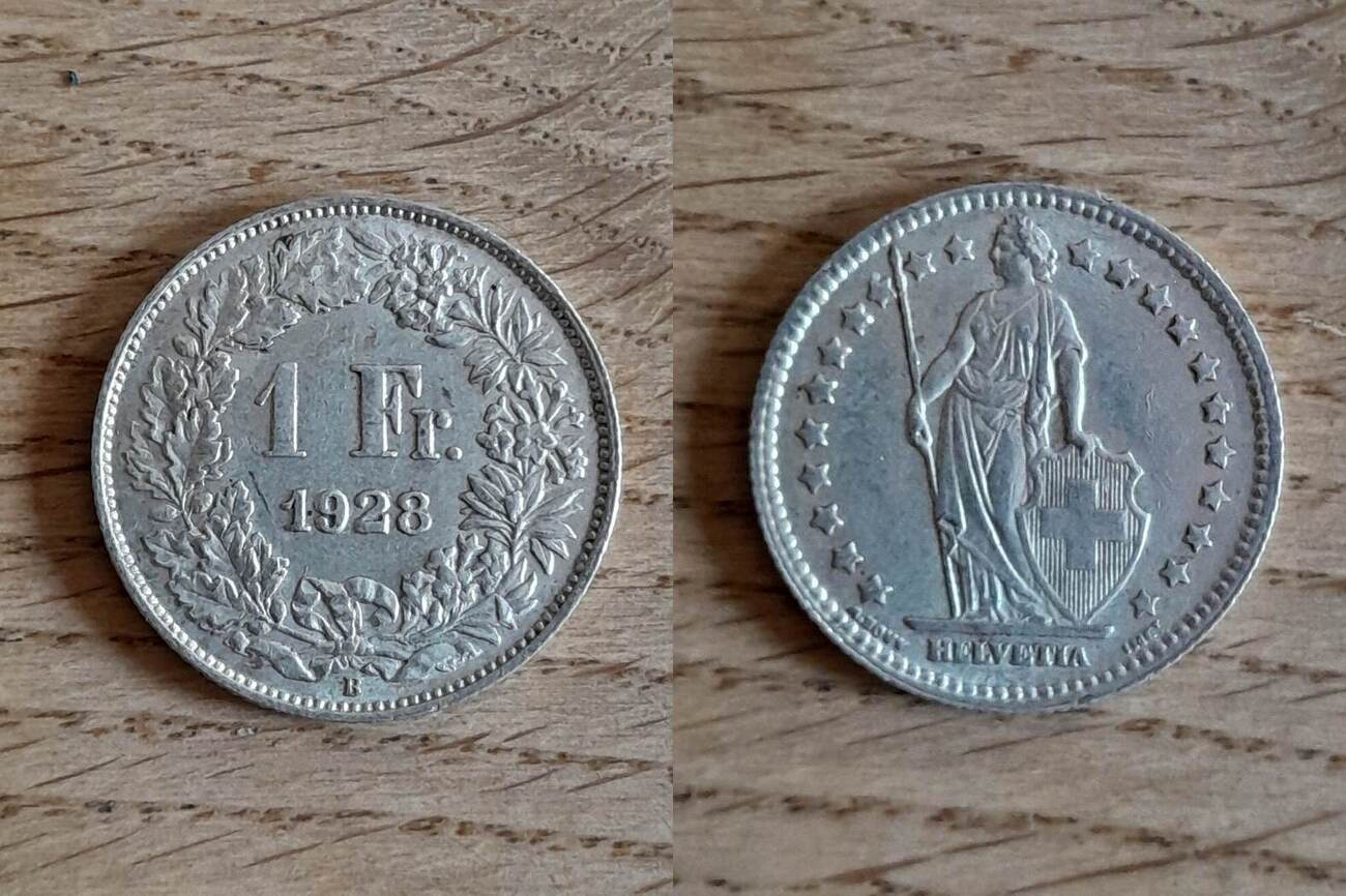 1928 Schweiz, Kursmünze Silber, 1 Franken, Erhaltung siehe Scan! sehr schön bis vorzüglich | MA ...