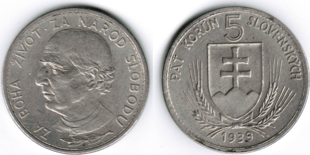 Slowakei 1939, 5 Kronen, Unabhängige Republik, siehe Scan! fast vorzüglich | MA-Shops