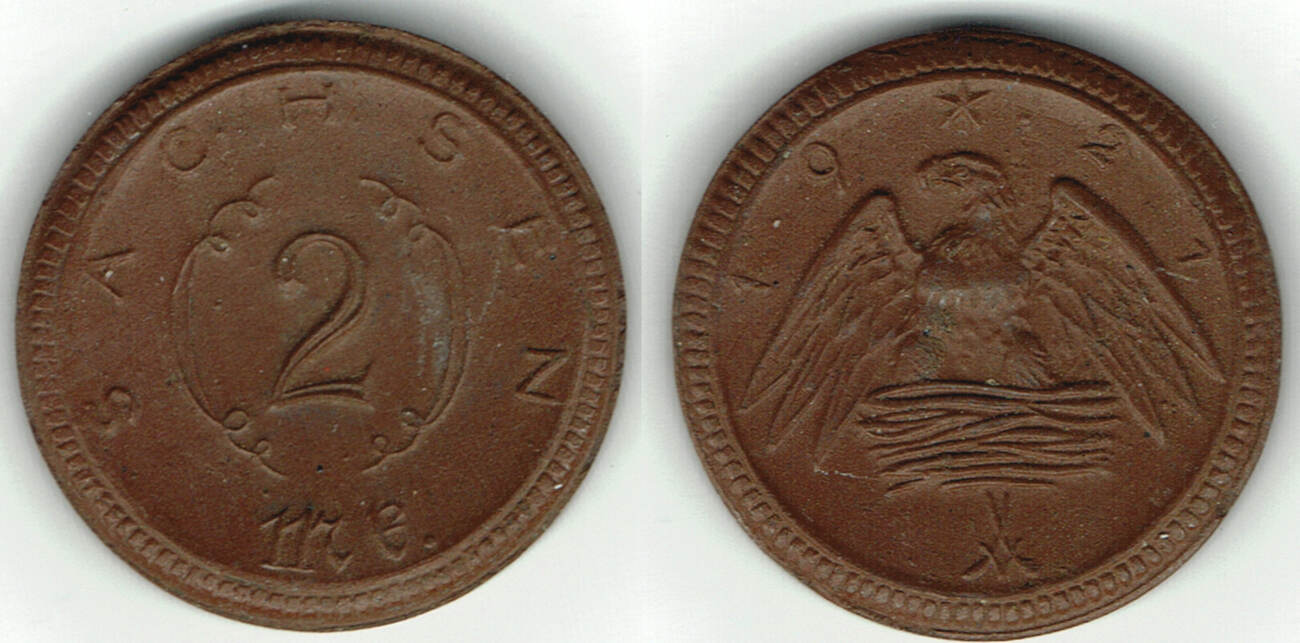 Notmünzen Freistaat Sachsen 1921 Freistaat Sachsen, 2 Mark (Böttger ...
