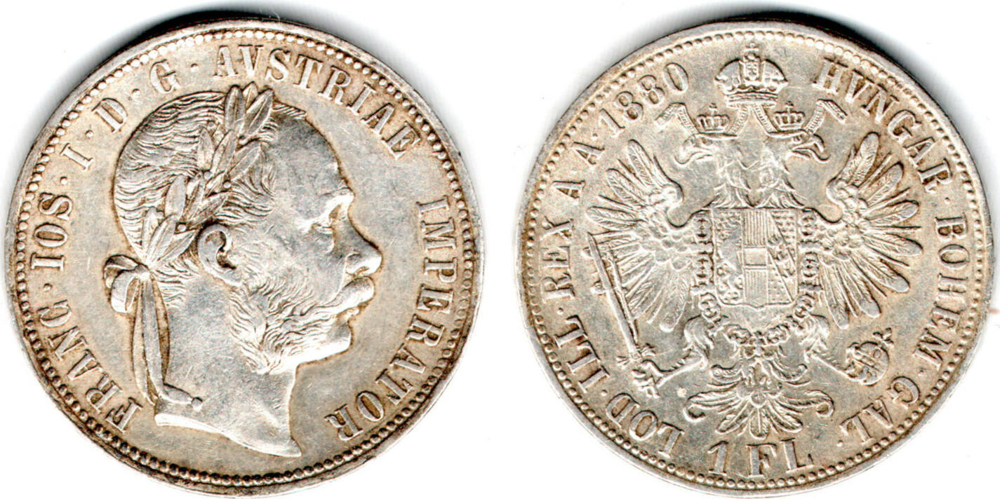 Österreich 1 Florin Franz Joseph I., Florin 1883, Erhaltung siehe Scan! fast sehr schön | MA-Shops