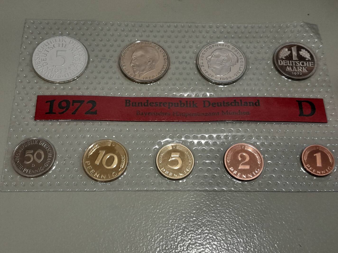 Deutschland 8,68 DM (1 Pfennig - 5 Mark) BRD, Offizieller ...