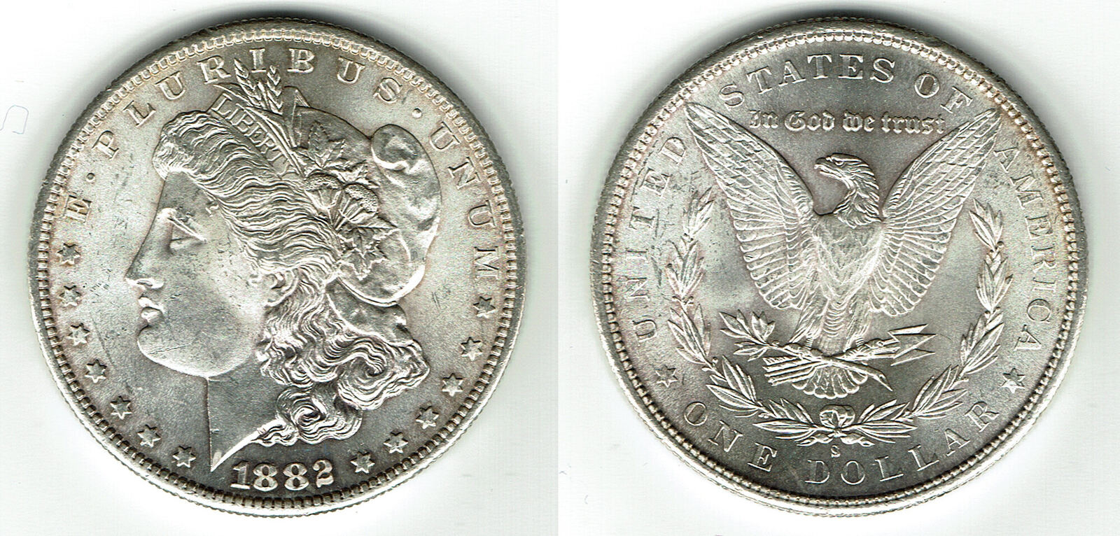 USA Morgan Dollar 1882 S, Erhaltung siehe Scan! vorzüglich bis ...