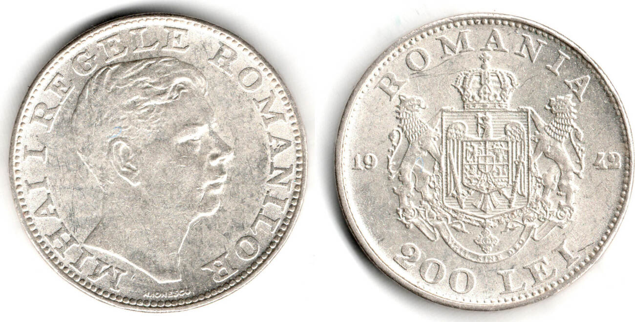 Rumänien 1942 Romania - Kursmünze 200 Lei, Mihai I., Beispielbild! vorzüglich | MA-Shops