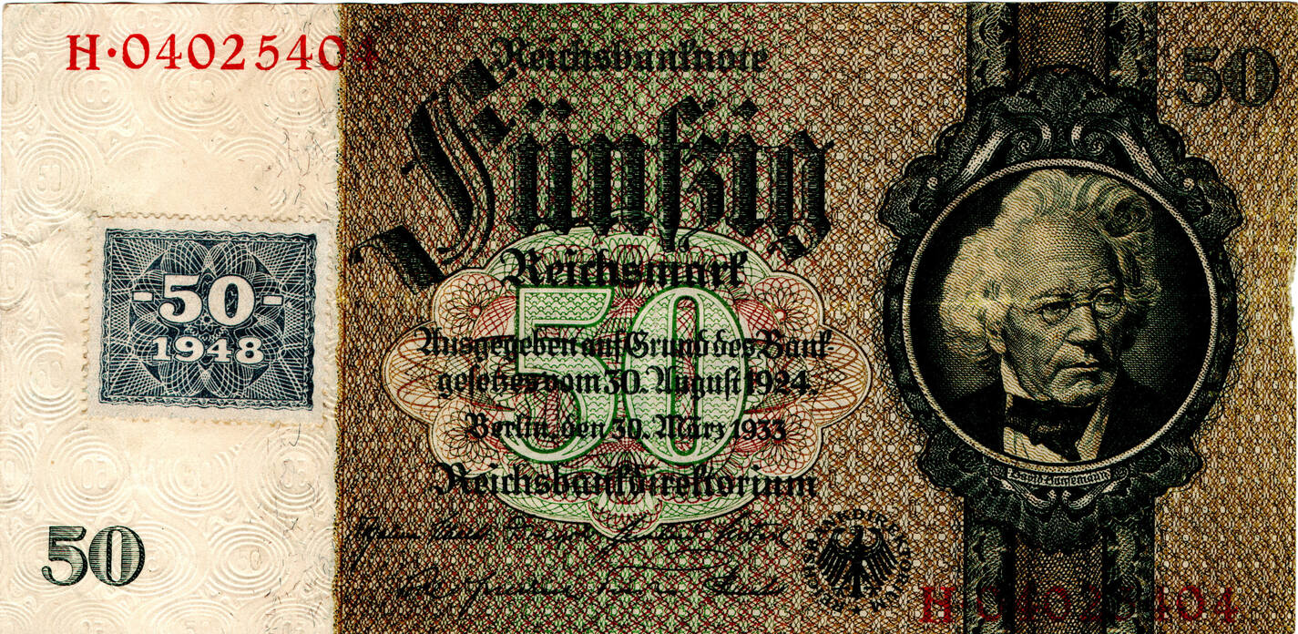 50 Mark (50 DM) Sowjetische Besatzungszone SBZ, 50 Mark, Serie 1948, Ro ...