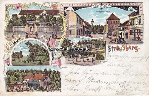 1899 Ansichtskarte / Postkarte / Litho / Gruss aus Strausberg ...