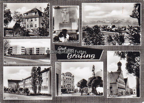 Grafing / München 1968 Ansichtskarte / Postkarte / Gruß aus Grafing 2-3 ...