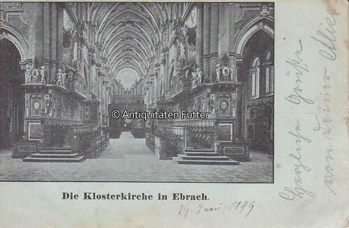 Ebrach / Bayern 1899 Ansichtskarte / Postkarte / Die Klosterkirche in ...