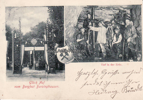 Barsinghausen / Hannover 1906 Ansichtskarte / Postkarte / Glück Auf vom ...