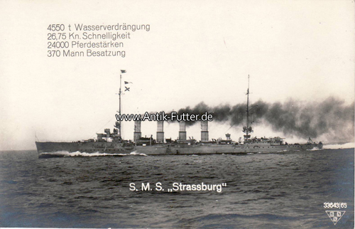 Deutsches Reich O.J. Ansichtskarte/Postkarte/S.M.S. Strassburg 1-2 | MA ...