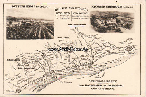 1948 Ansichtskarte/Postkarte/Hattenheim i./Rheingau/Kloster Eberbach b ...