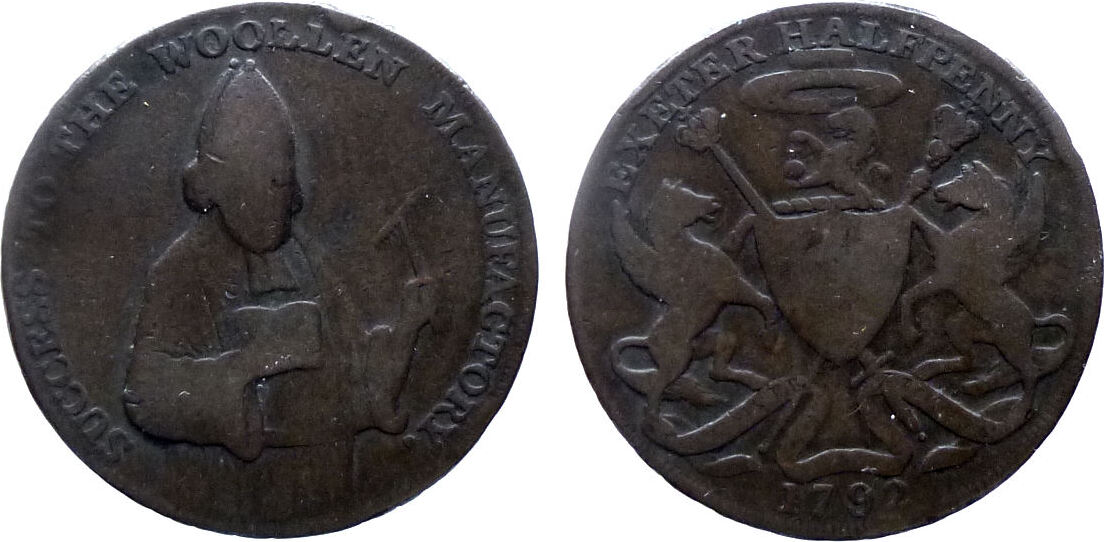 ROYAUME-UNI Half Penny Token 1792 CHESHIRE - EXETER SS- | MA-Shops