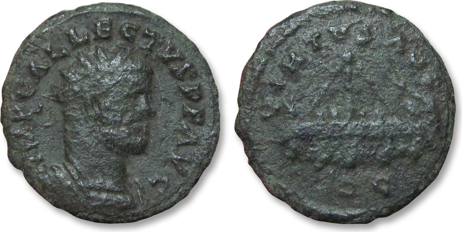 ROMAN EMPIRE AE/BI quinarius 293-296 A.D. Allectus, Romano-British ...