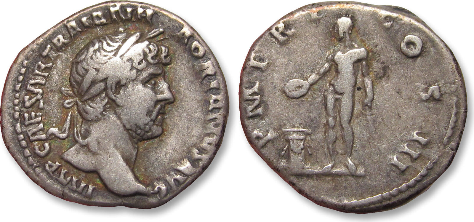 ROMAN EMPIRE AR silver denarius circa 120-121 A.D. Hadrian / Hadrianus ...