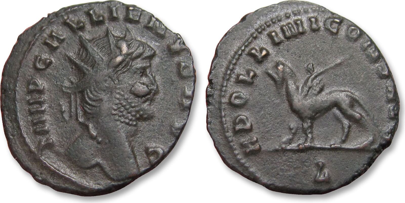 ROMAN EMPIRE AE/BI antoninianus circa 267-268 A.D. Gallienus, Rome mint ...
