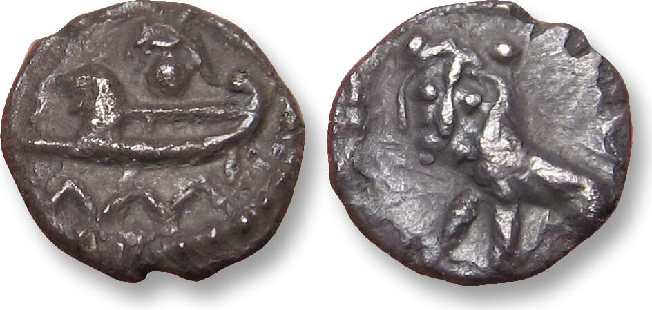 ANCIENT GREECE AR silver 1/32 shekel circa 450-350 B.C. Phoenicia ...