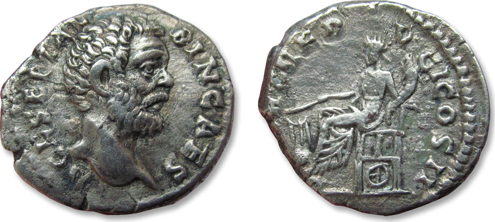 ROMAN EMPIRE AR denarius 193-195 A.D. Clodius Albinus. Rome mint - FORT ...